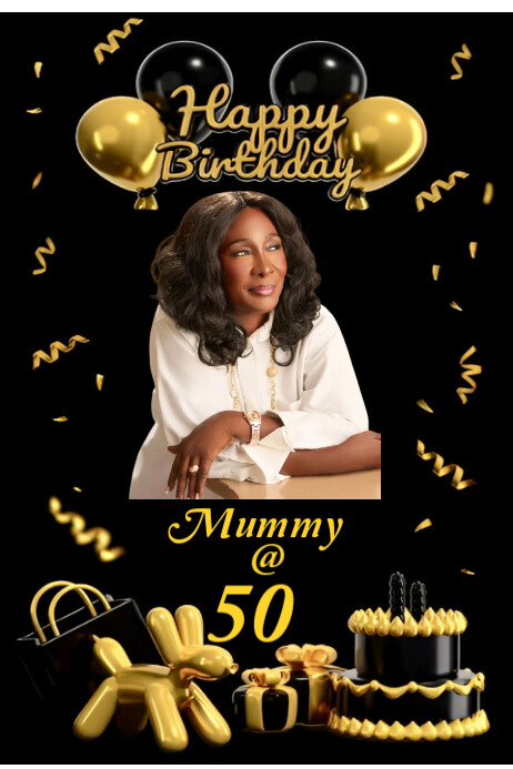 Happy 50th birthday Template | PosterMyWall