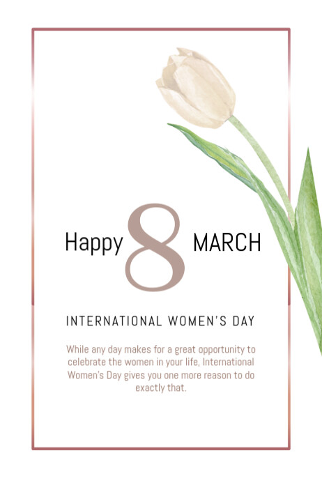 Copy of Happy 8 March International Women's Day Poster | PosterMyWall