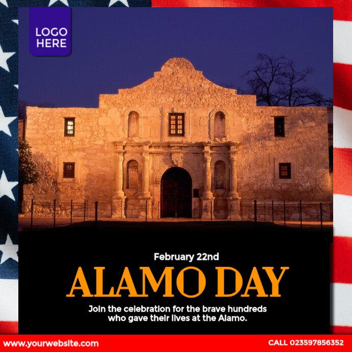Copy of Happy Alamo Day | PosterMyWall