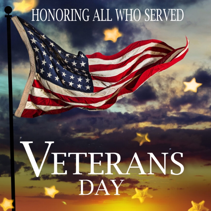 Happy America veterans day template design | PosterMyWall