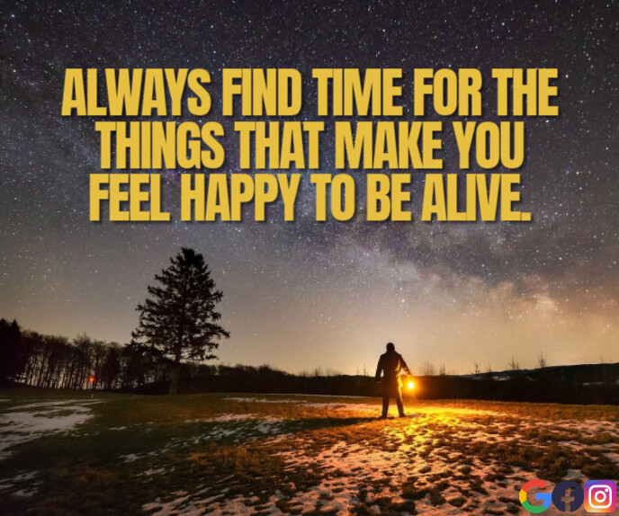 HAPPY AND ALIVE QUOTE TEMPLATE | PosterMyWall