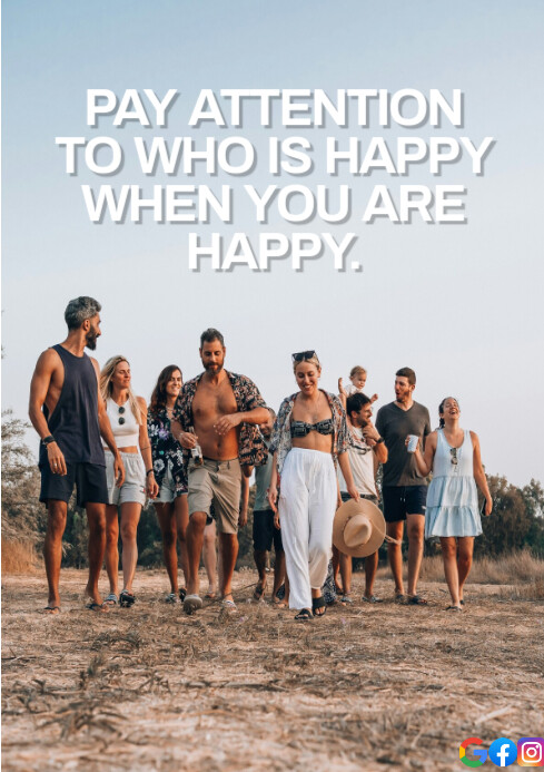 Copy of HAPPY AND ATTENTION QUOTE TEMPLATE | PosterMyWall