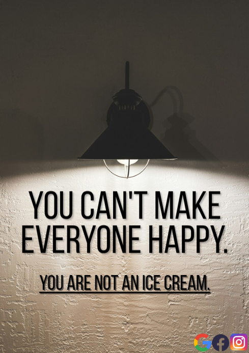 HAPPY AND ICE CREAM QUOTE TEMPLATE | PosterMyWall