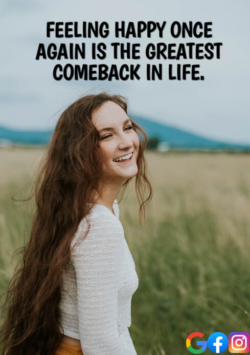 HAPPY AND LIFE QUOTE TEMPLATE | PosterMyWall