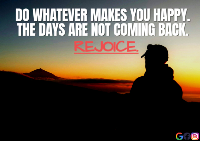 HAPPY AND REJOICE QUOTE TEMPLATE | PosterMyWall