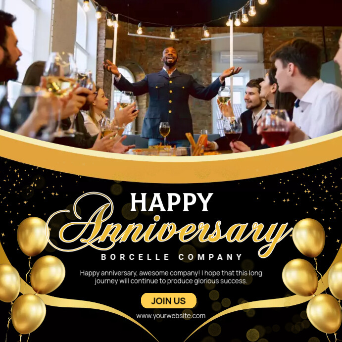 Happy Anniversary Company Instagram Post Template | PosterMyWall