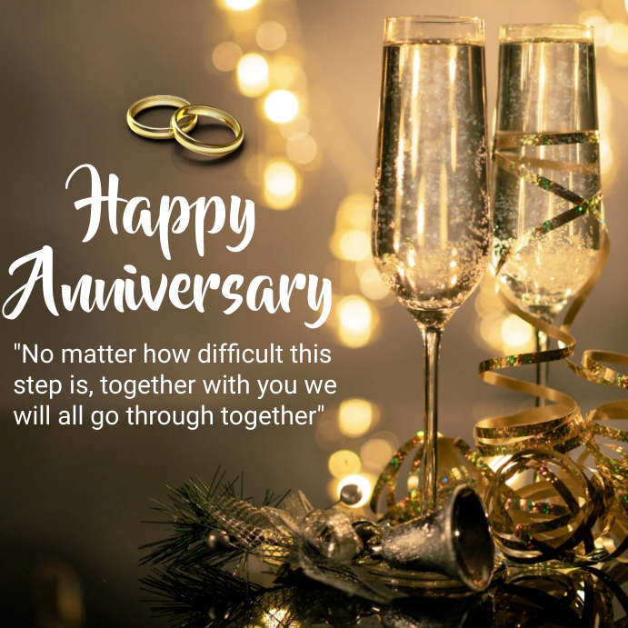 Happy anniversary Instagram post Template | PosterMyWall