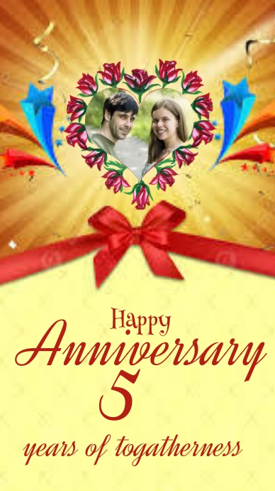 happy anniversary instagram story Template | PosterMyWall