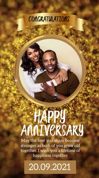 happy anniversary instagram Story Template | PosterMyWall