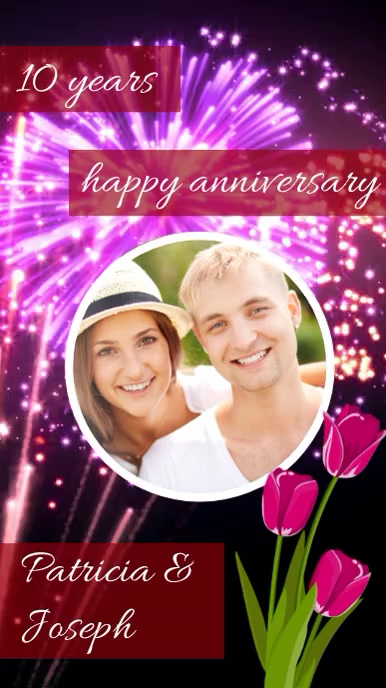 happy anniversary instagram story template | PosterMyWall