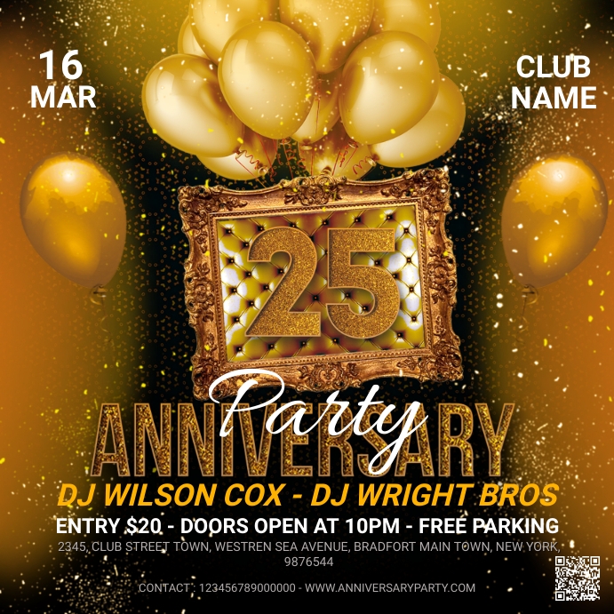 Plantilla de Happy Anniversary Post | PosterMyWall