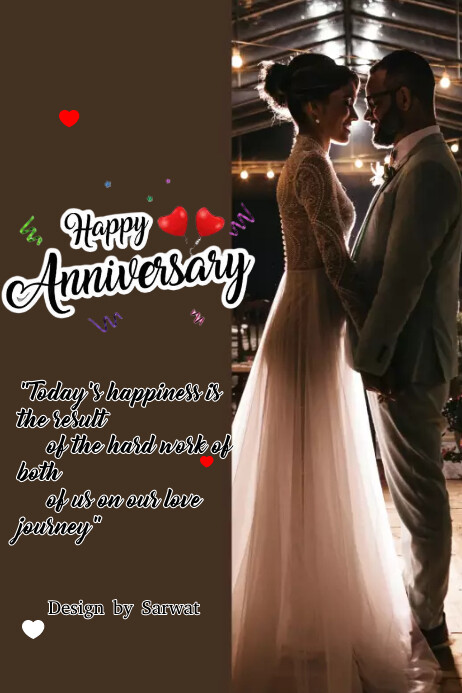 Happy anniversary poster Template | PosterMyWall
