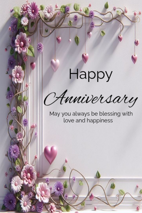 Happy Anniversary template 2026 | PosterMyWall