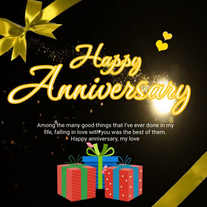 Happy anniversary video template | PosterMyWall