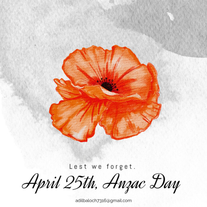 Happy Anzac day Template | PosterMyWall