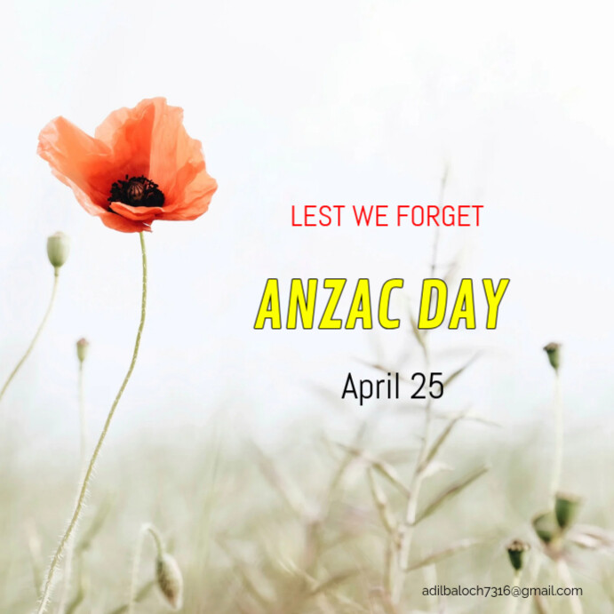 Happy Anzac day Template | PosterMyWall