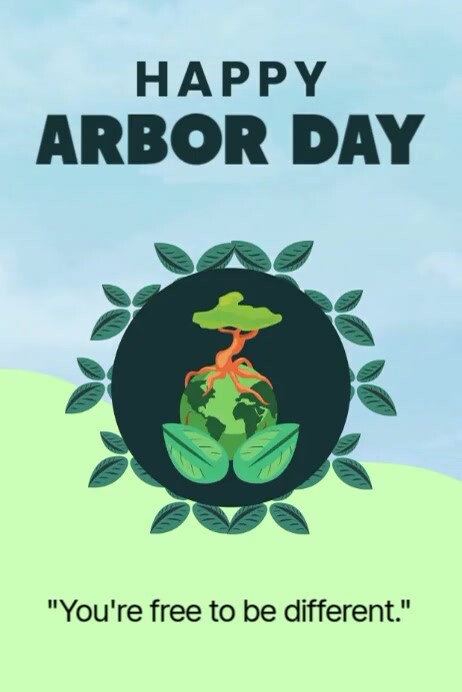 Happy Arbor Day Ceremony Template | PosterMyWall