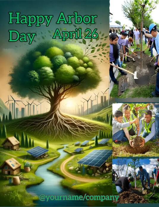 Copy of Happy Arbor Day Designs Flyer Template | PosterMyWall