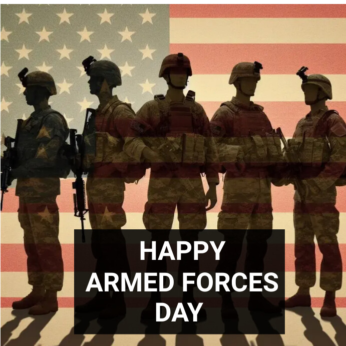 Plantilla de Happy armed forces day remembrance template | PosterMyWall