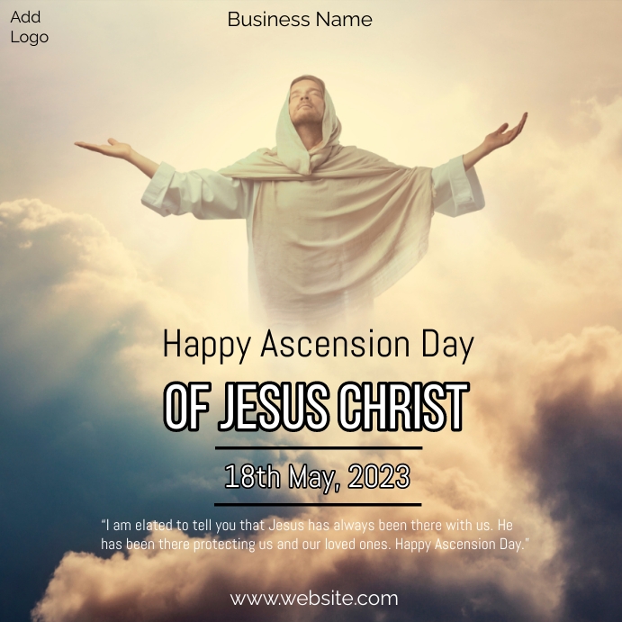 happy ascension day,ascension day post Template | PosterMyWall