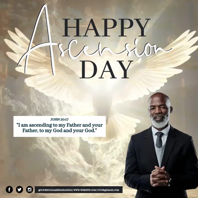 HAPPY ASCENSION DAY INSTAGRAM POST DESIGN Templat | PosterMyWall
