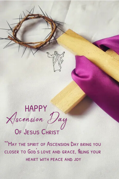 Happy Ascension Day Poster Design Template | PosterMyWall