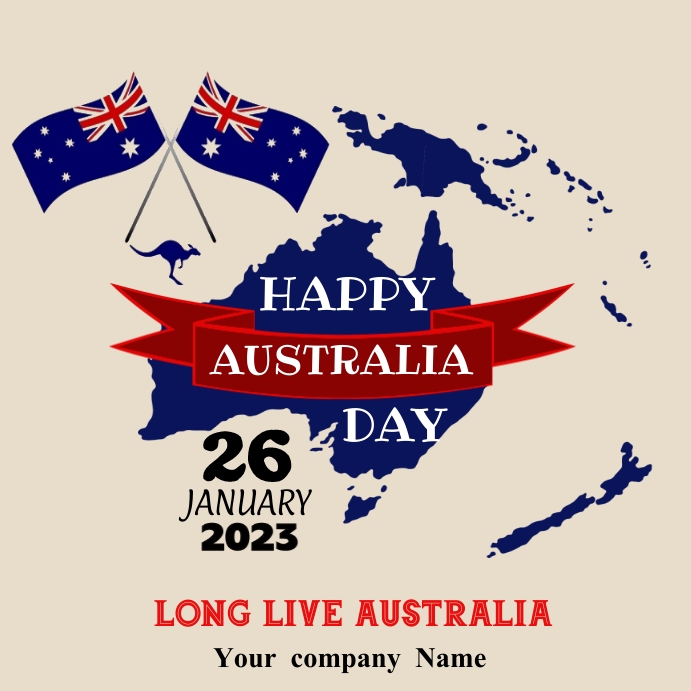 Happy Australia Day Template | PosterMyWall