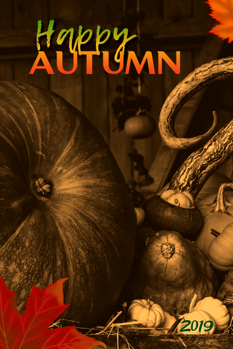 Happy Autumn Poster Template | PosterMyWall