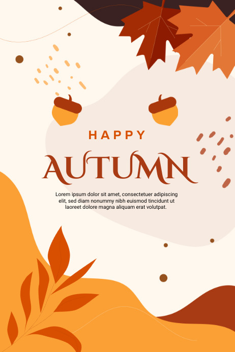 Happy Autumn Poster Flyer Template | PosterMyWall