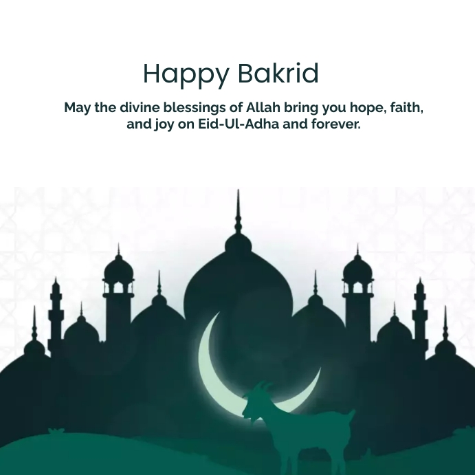 happy bakrid Template | PosterMyWall