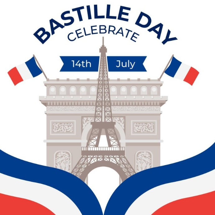 Happy Bastille Day France Independence Template | PosterMyWall
