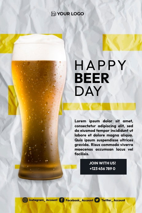 Happy Beer Day Template | PosterMyWall
