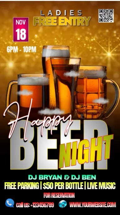 Happy Beer Night Template | PosterMyWall