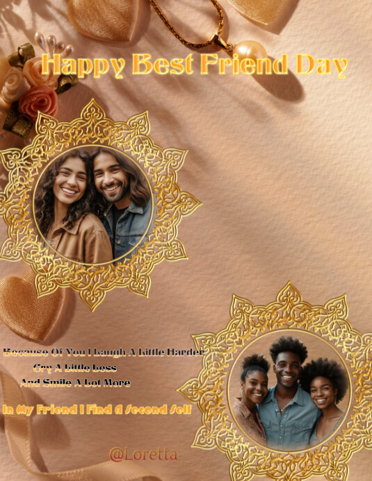 happy best friend day,happy friendship day,fr Template | PosterMyWall