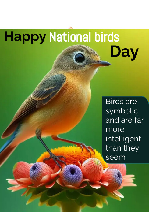 Plantilla de happy birds day | PosterMyWall