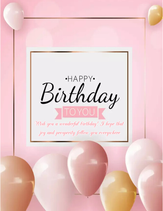 Plantilla de HAPPY BIRTH DAY flyer | PosterMyWall