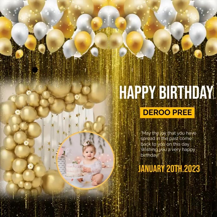 Plantilla de Happy birth day flyers | PosterMyWall