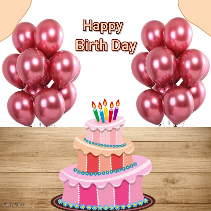 happy birth day instagram post Templat | PosterMyWall