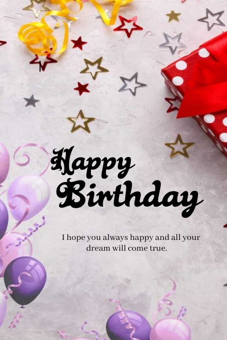 Happy Birth Day Poster Template | PosterMyWall