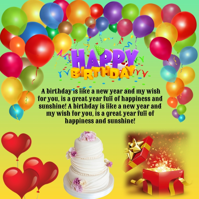 happy birthday, party, event, Template | PosterMyWall