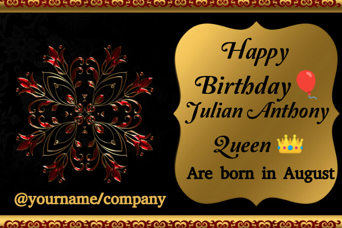 Happy Birthday 🎈Queen are born Online Greetin Template | PosterMyWall