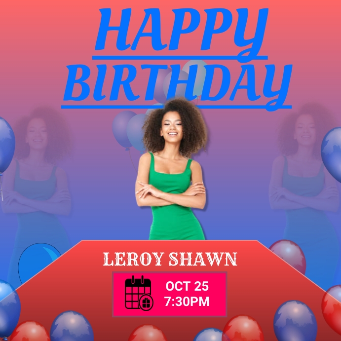 HAPPY BIRTHDAY (1) Template | PosterMyWall
