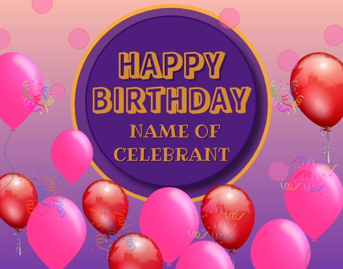 HAPPY BIRTHDAY (1) Template | PosterMyWall