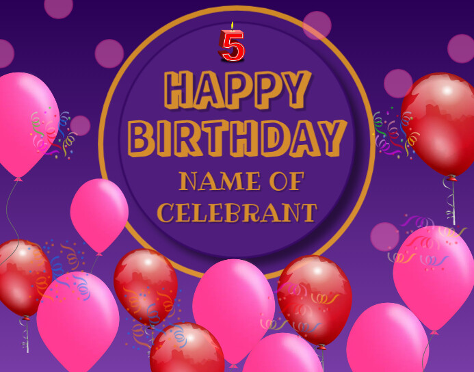 HAPPY BIRTHDAY (2) Template | PosterMyWall