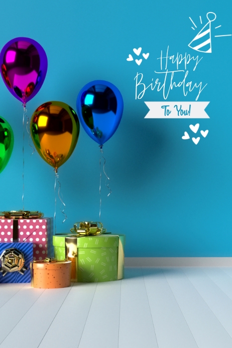 Plantilla de Happy Birthday (Poster) | PosterMyWall