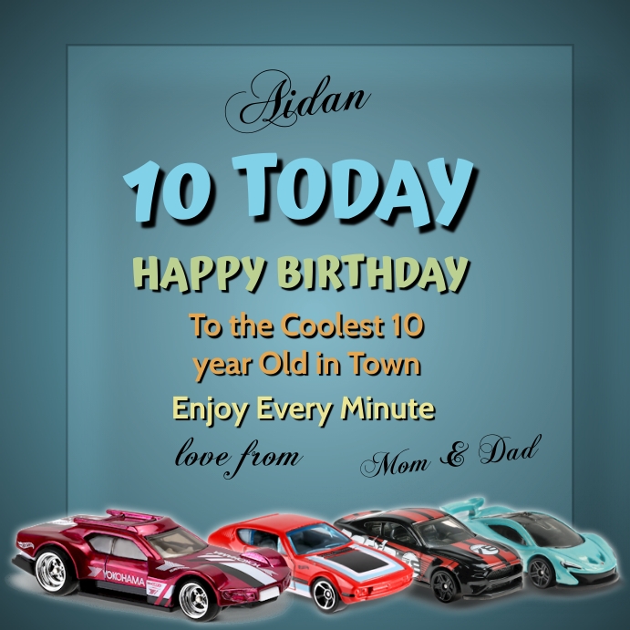 Happy Birthday 10 Today Template | PosterMyWall