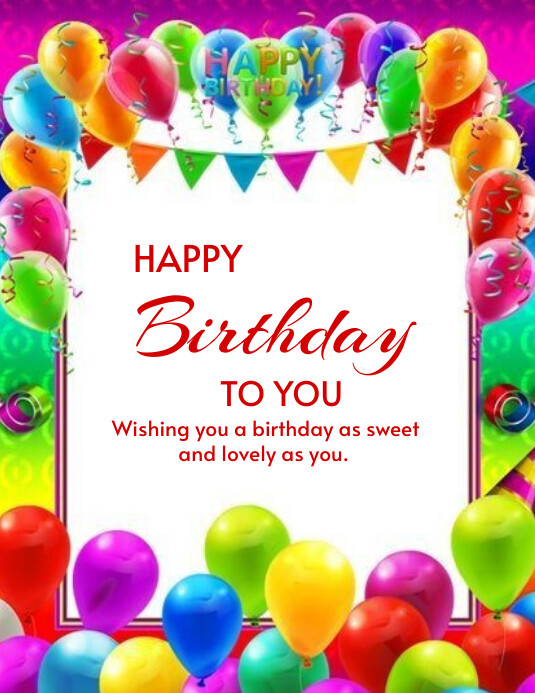 Happy birthday 2024 Templat | PosterMyWall