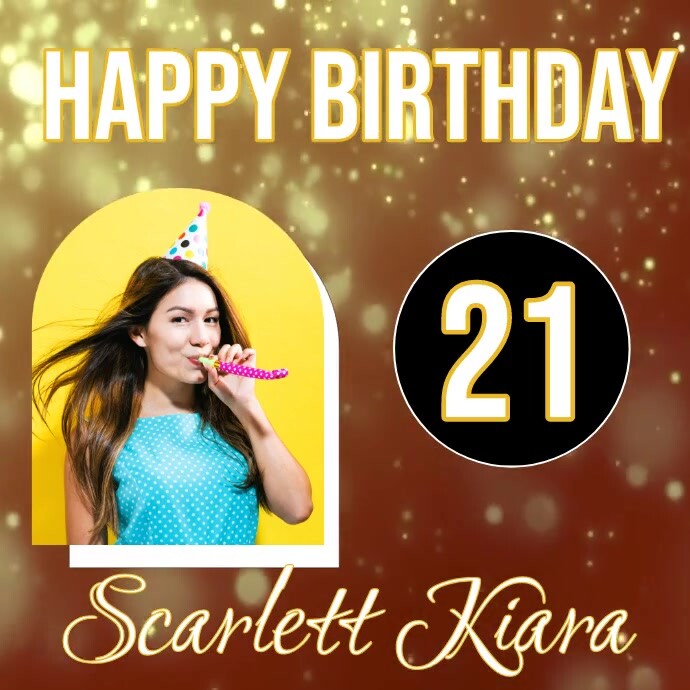 Happy birthday 21 Template | PosterMyWall