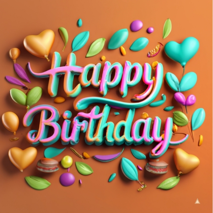 Copy of Happy birthday 3d design template | PosterMyWall