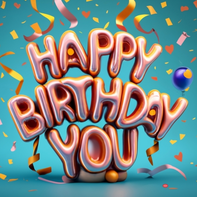 Copy of Happy birthday 3d design template | PosterMyWall